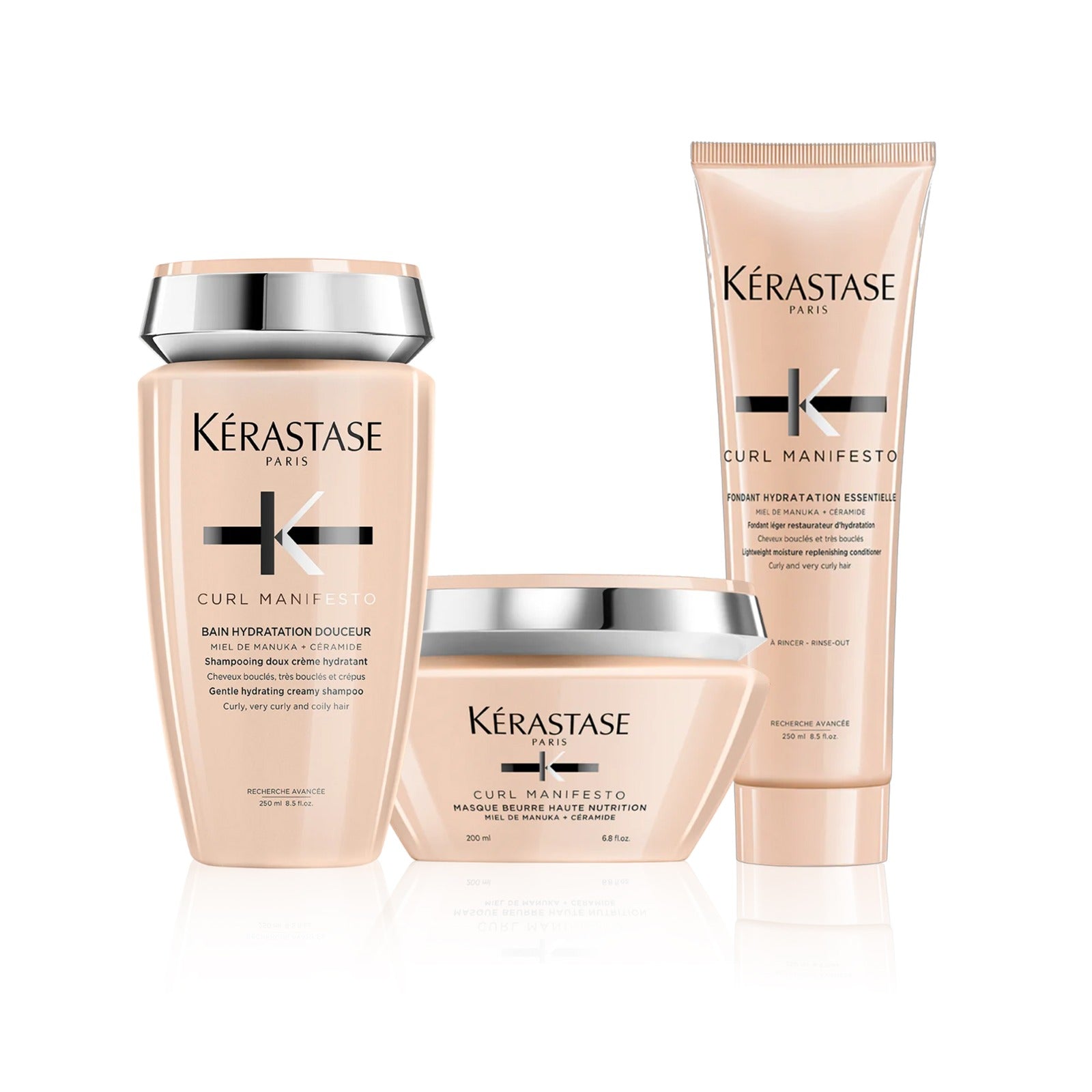 Kerastase Curl Manifesto Hair Shampoo, Conditioner, and Mask Package ...