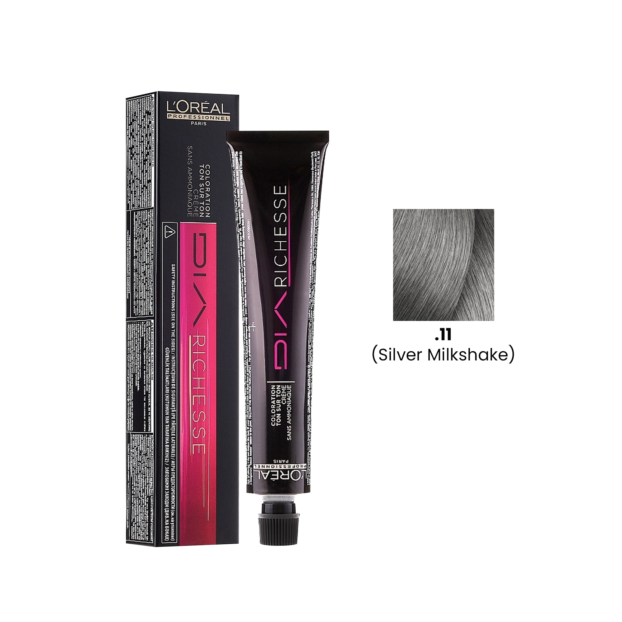 Loreal Professional Dia Richesse Hair Color 50ml .11 Silver Milkshake ...