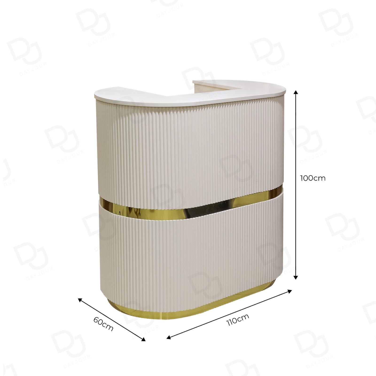 Salon Reception Counter Desk Cream – Dayjour