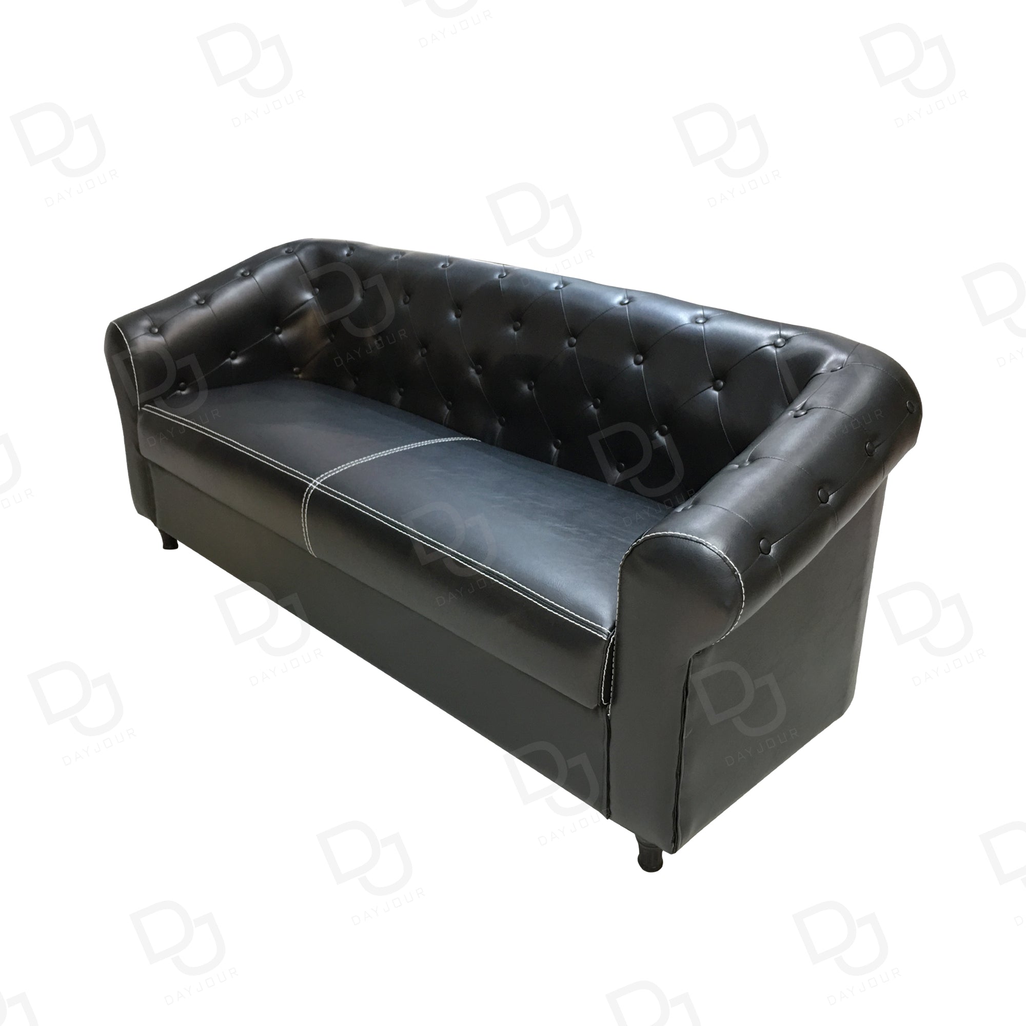 Reception Waiting Sofa Black for salon & offices – Dayjour