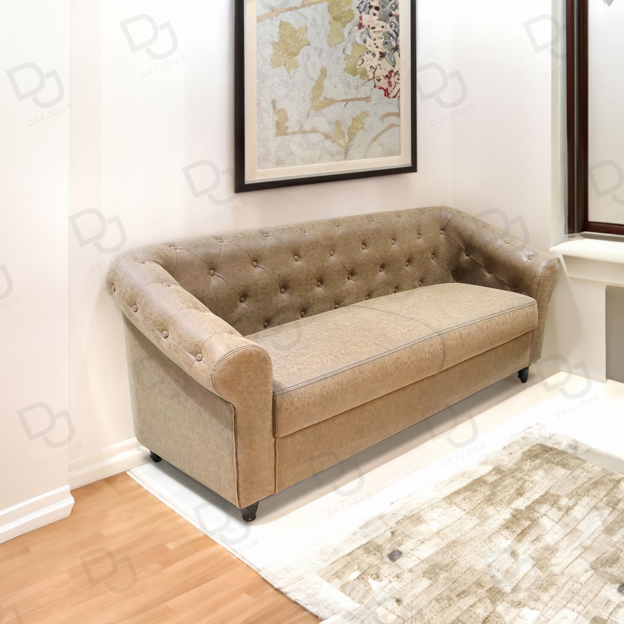 Reception Waiting Sofa Old Brown – Dayjour