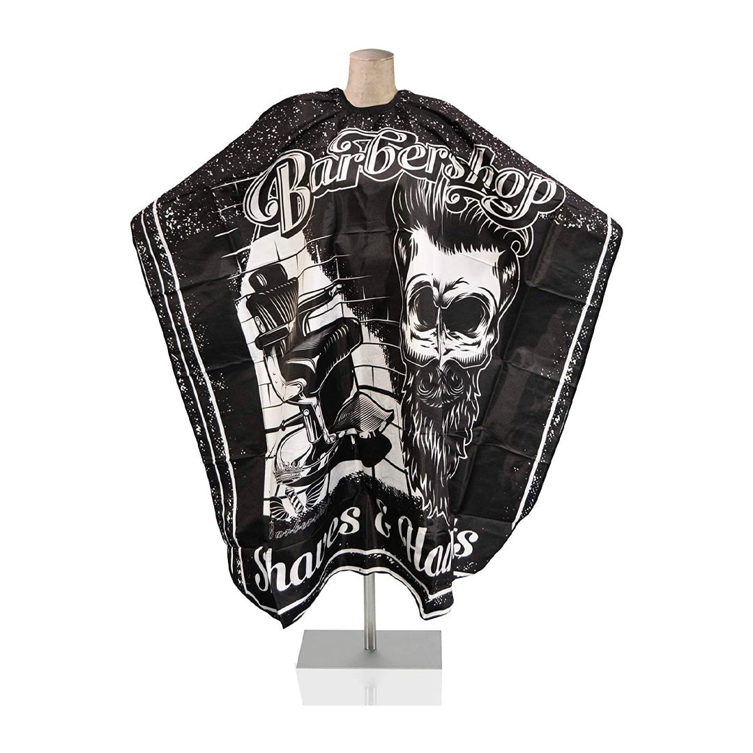 Waterproof Stylish Printed Black Barbers Cape – Dayjour