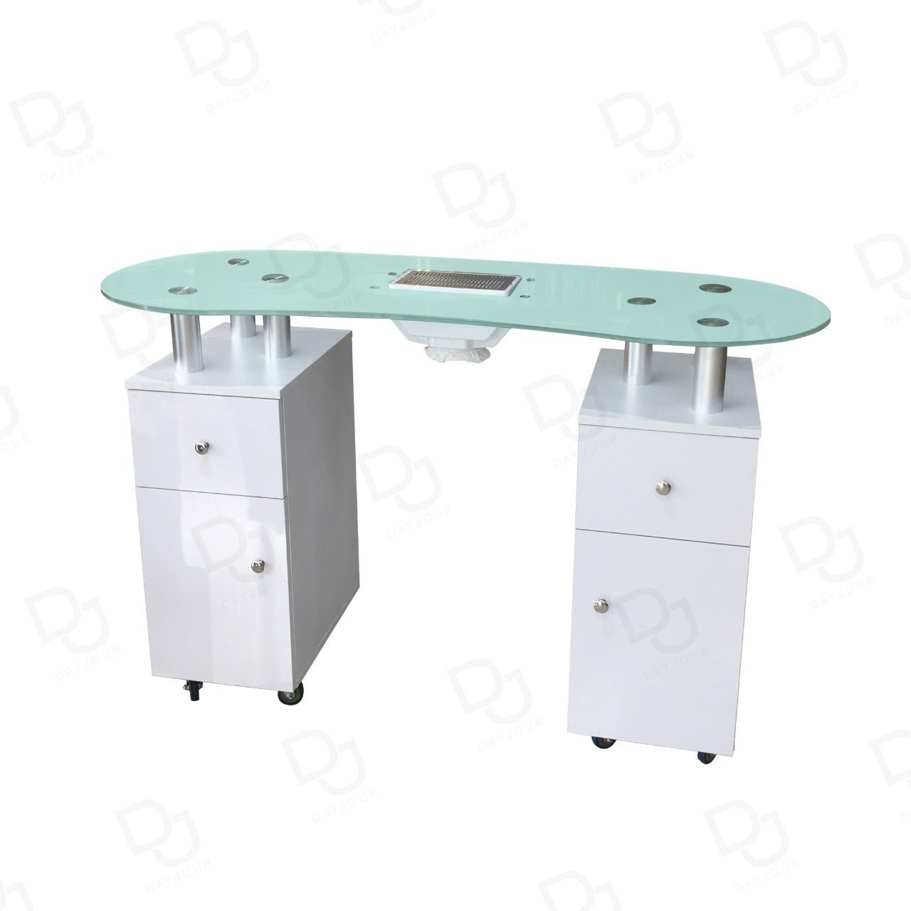 Nail Art Glass Top Manicure Table For Salon – Dayjour